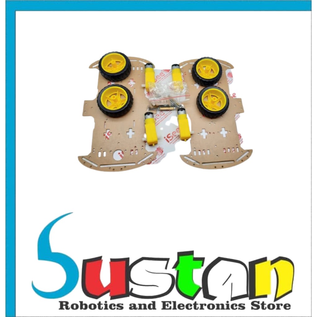 Jual Arduino 4WD Robot Smart Car Chassis Kits Car Acrylic (Belum ...