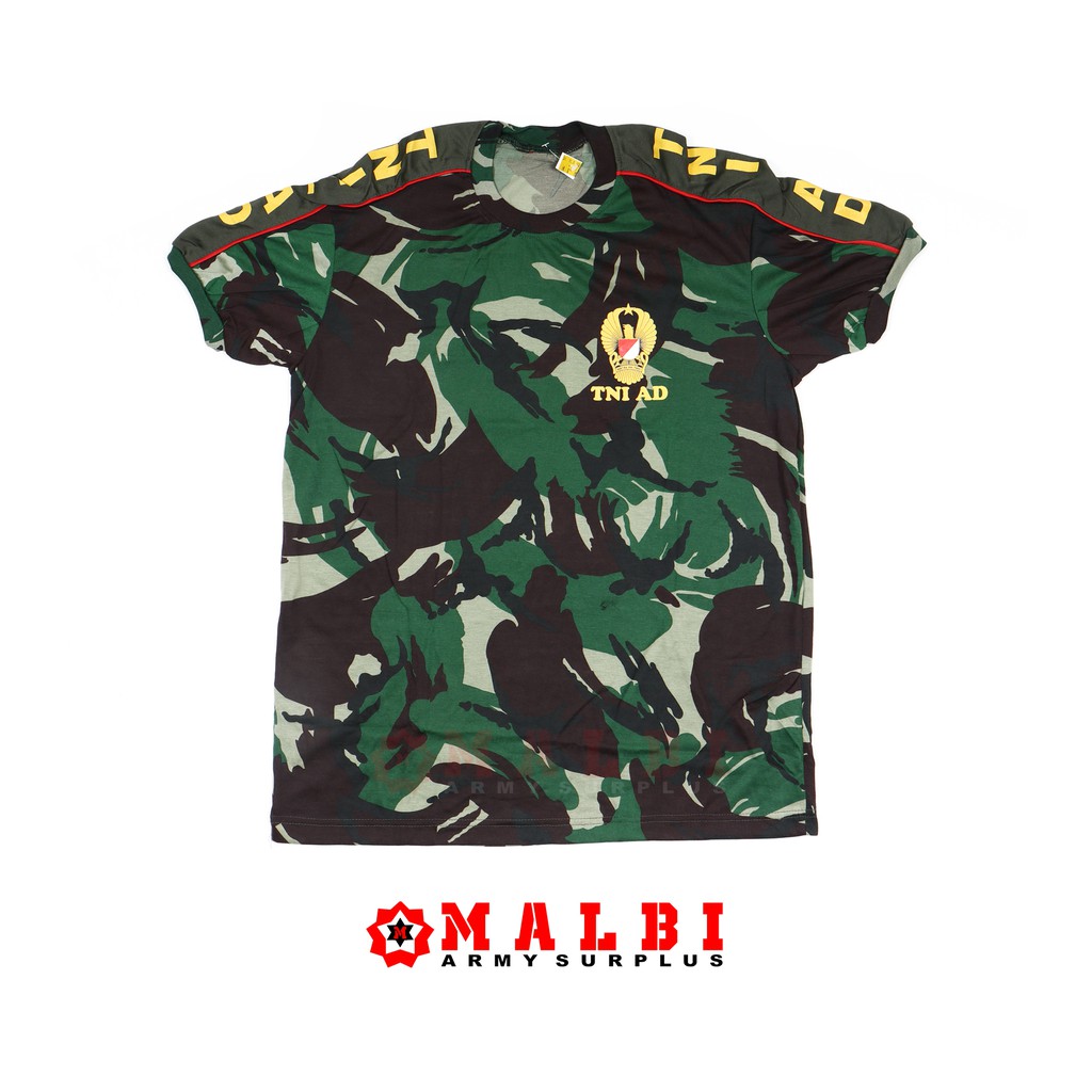 Jual Kaos Loreng MALVINAS TNI AD Kombinasi Pendek Sablon | Shopee Indonesia