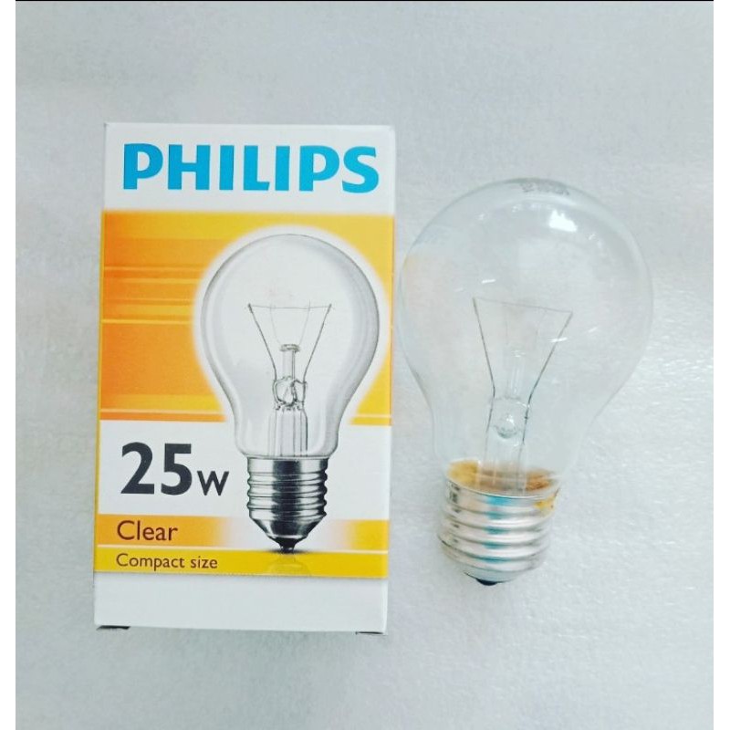 Jual BOHLAM LAMPU PIJAR 25 WATT CLEAR - PHILIPS | Shopee Indonesia