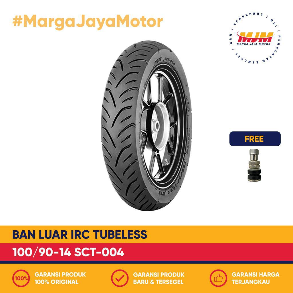 Jual Ban Luar IRC SCT-004 100/90-14 Tubeless Free Pentil | Shopee Indonesia