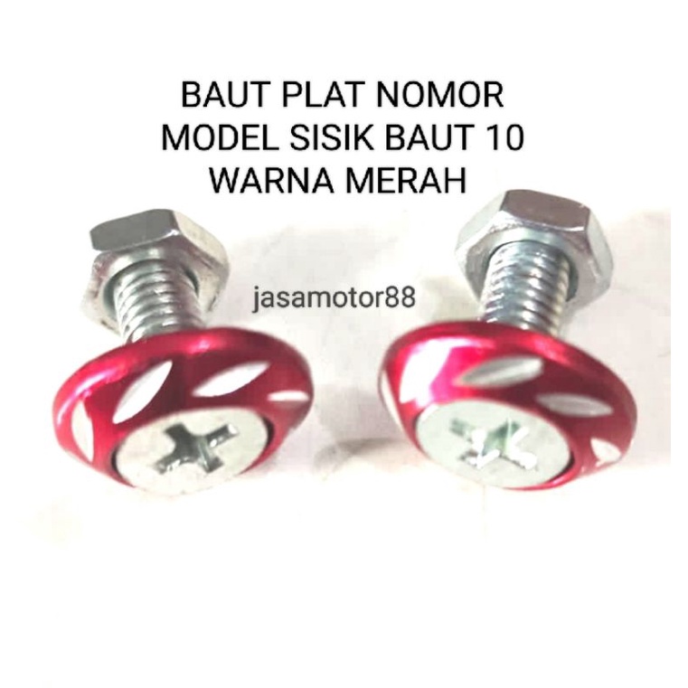Jual BAUT BK BAUT PLAT NOMOR MODEL SISIK BAUT 10 HARGA SEPASANG RANDOM ...
