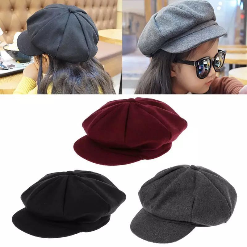 Jual Topi Baret Apolo Mario Anak Newsboy Cap Topi Pet Topi Beret Hat ...