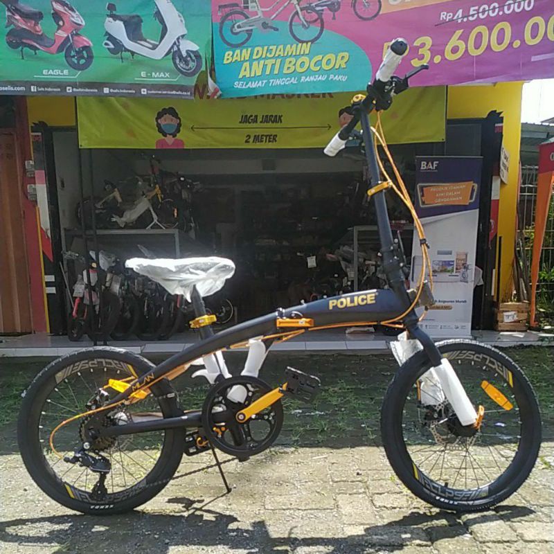Jual Sepeda Lipat 20 Police Milan FOLDING BIKE + GARANSI RESMI | Shopee ...