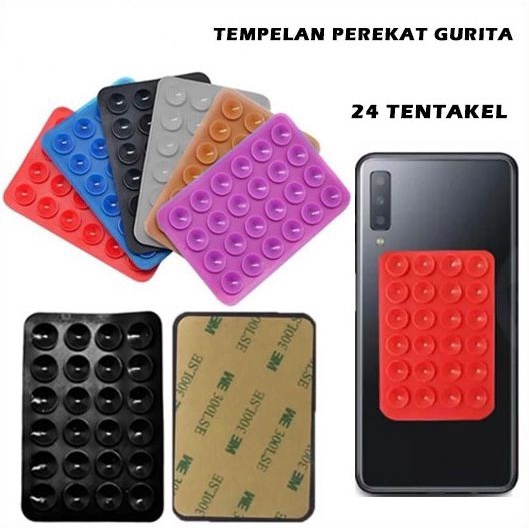 Jual WBS Tempelan gurita Perekat handphone HP 3M Tempelan Kaca Dinding Grab Gojek Perekat Hp ...