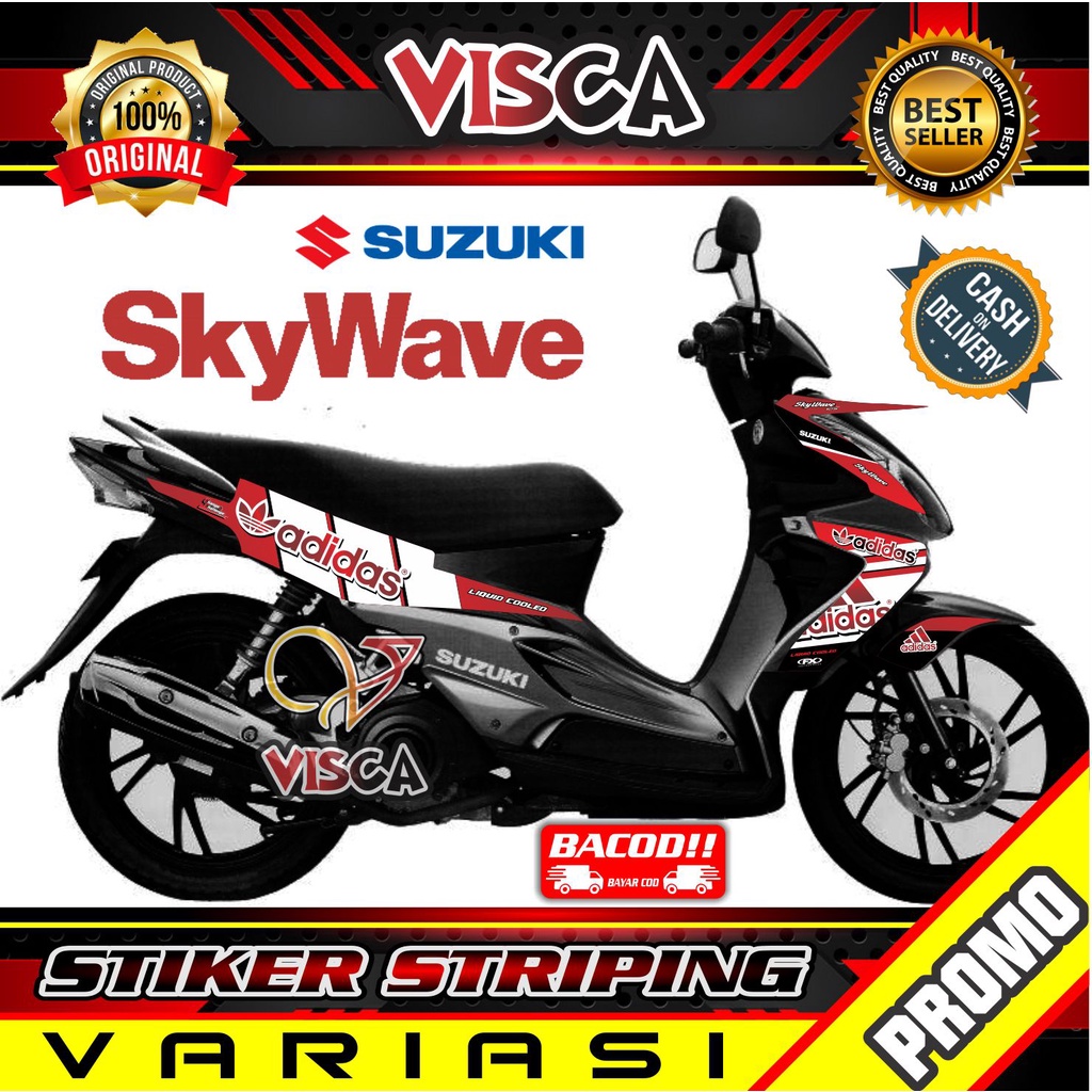 Jual Striping Skywave - Stiker Sticker Striping Variasi Lis Suzuki ...