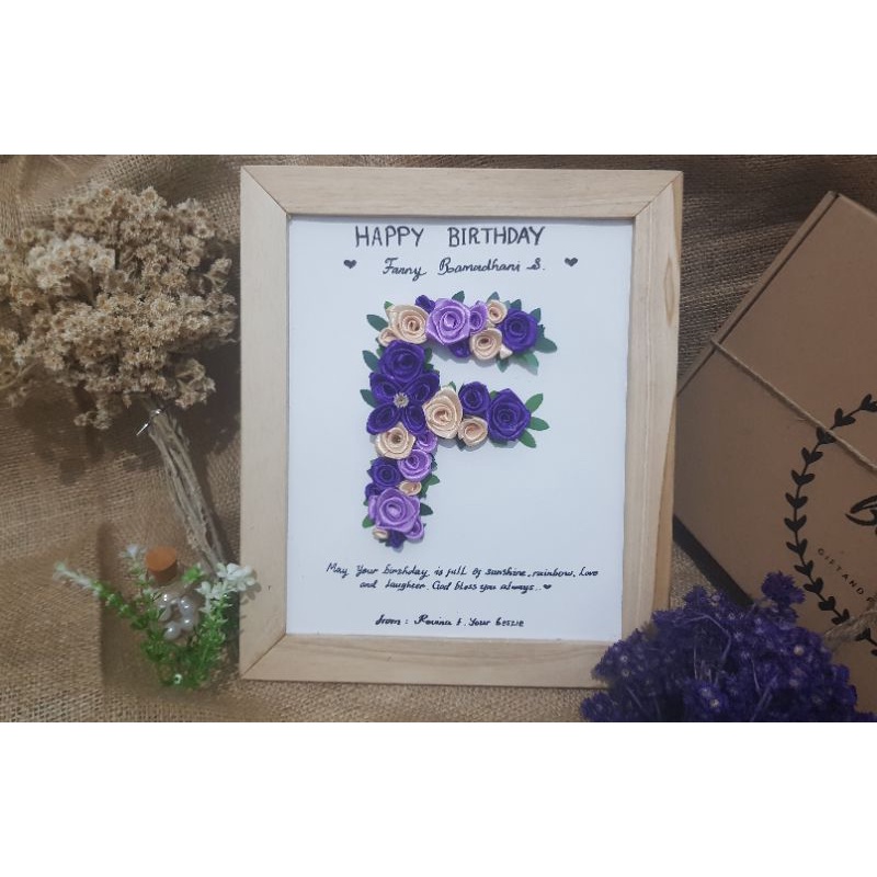 Jual Buket Bunga Flower bouqet on Frame ( Bunga Huruf dalam Frame ...