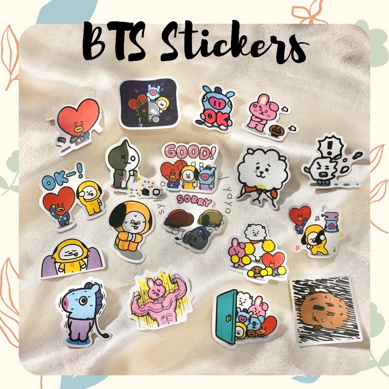 Jual Sticker Stiker BTS BT21 Karakter Bts Kartun Aesthetic Murah ...