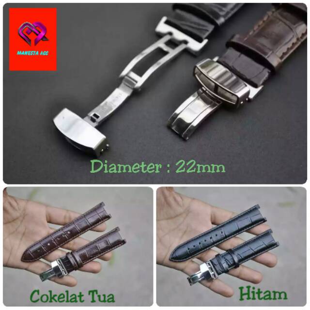 Jual STRAP TALI JAM TANGAN GC GUESS LEATHER TALI KULIT 22MM BUCKLE ...