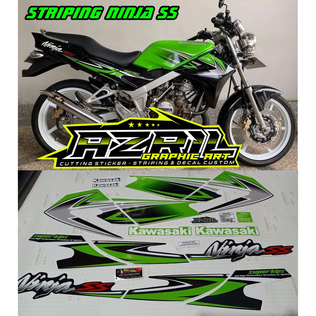Jual Striping Ninja SS 2009 2010 hijau Hitam | Shopee Indonesia