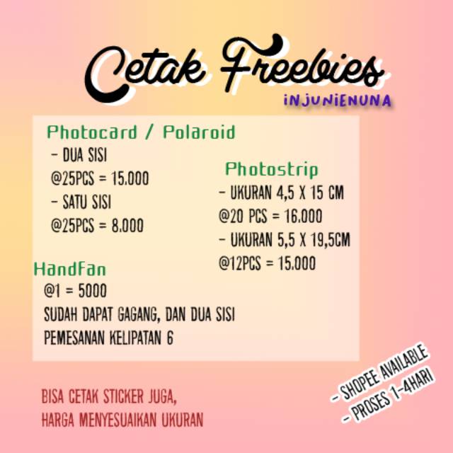 Jual Cetak freebies konser | Shopee Indonesia