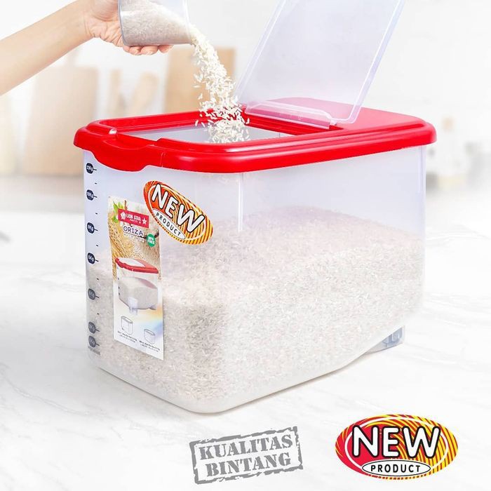 Jual RICE BOX / TEMPAT BERAS / KOTAK SERBAGUNA-ORIZA 12.5 kg LION STAR ...