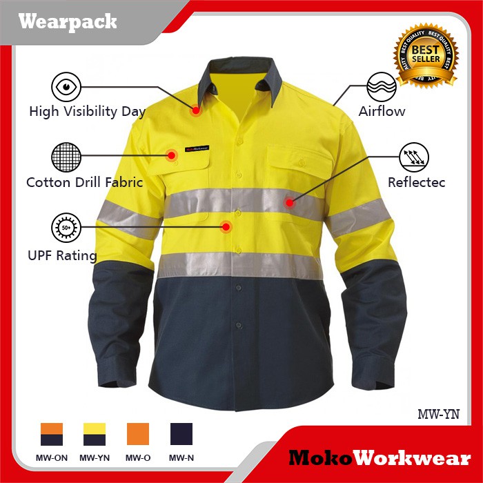 Jual PAKAIAN KERJA SAFETY / BAJU WEARPACK PROYEK / COVERALL BAJU SAFETY ...