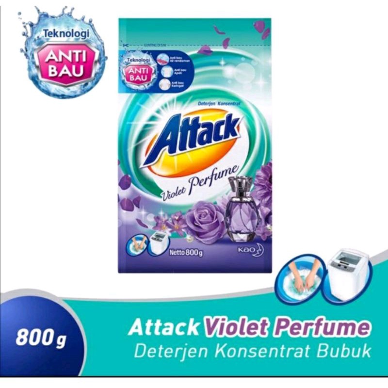 Jual Kao Attack Detergent Bubuk + Softener 800gr | Shopee Indonesia