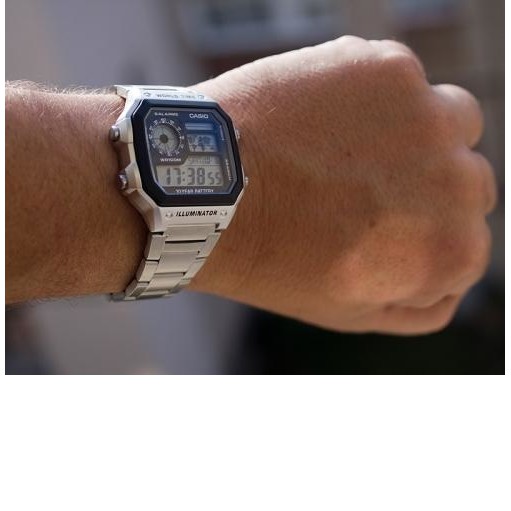 Jual Casio General AE1200WHD-1A / AE-1200WHD-1A Jam Tangan Pria Digital Stainless Rantai Silver ...