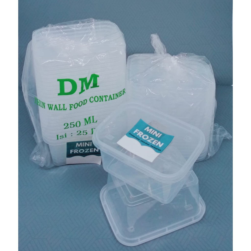 Jual Thinwall Dm 250ml Rec Kotak Makan Wadah Box Makan Transparan Food