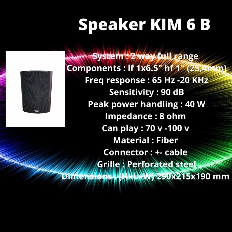 Jual Speaker kim sp 6 b . Speaker kim 6 inch . Pasif speaker kim 6 ...