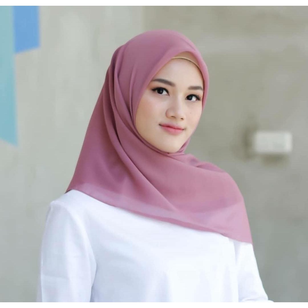Jual Hijab Segi Empat Bella Square Bahan Polycatton Ukuran 110x110 ...