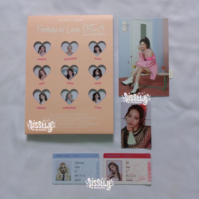 Jual Album Only Formula of Love(Full of Love ver + Poster), Postcard Dahyun, Photocard Sctrach ...