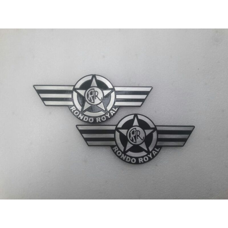 Jual emblem royal enfield custom rondo royal (sepasang) bahan alumunium ...