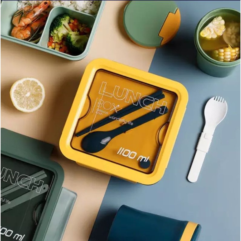 Jual Lunch box Microwave 850ml lunch box jerami - 0228 | Shopee Indonesia