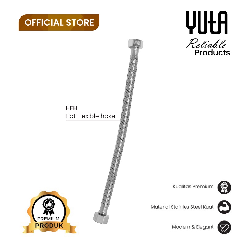 Jual YUTA Selang Air Panas - Flexible Hose Hot 30cm Stainless Steel HFH ...
