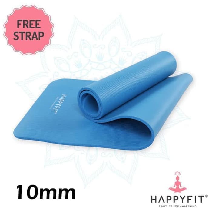 Jual MATRAS YOGA NBR 10MM HAPPY FIT / YOGA MAT 10 MM / MATRAS 10MM ...