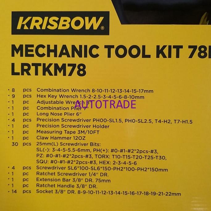 Jual Toolkit 66 Tool Kit Box Set Original Krisbow Kotak Perkakas ...