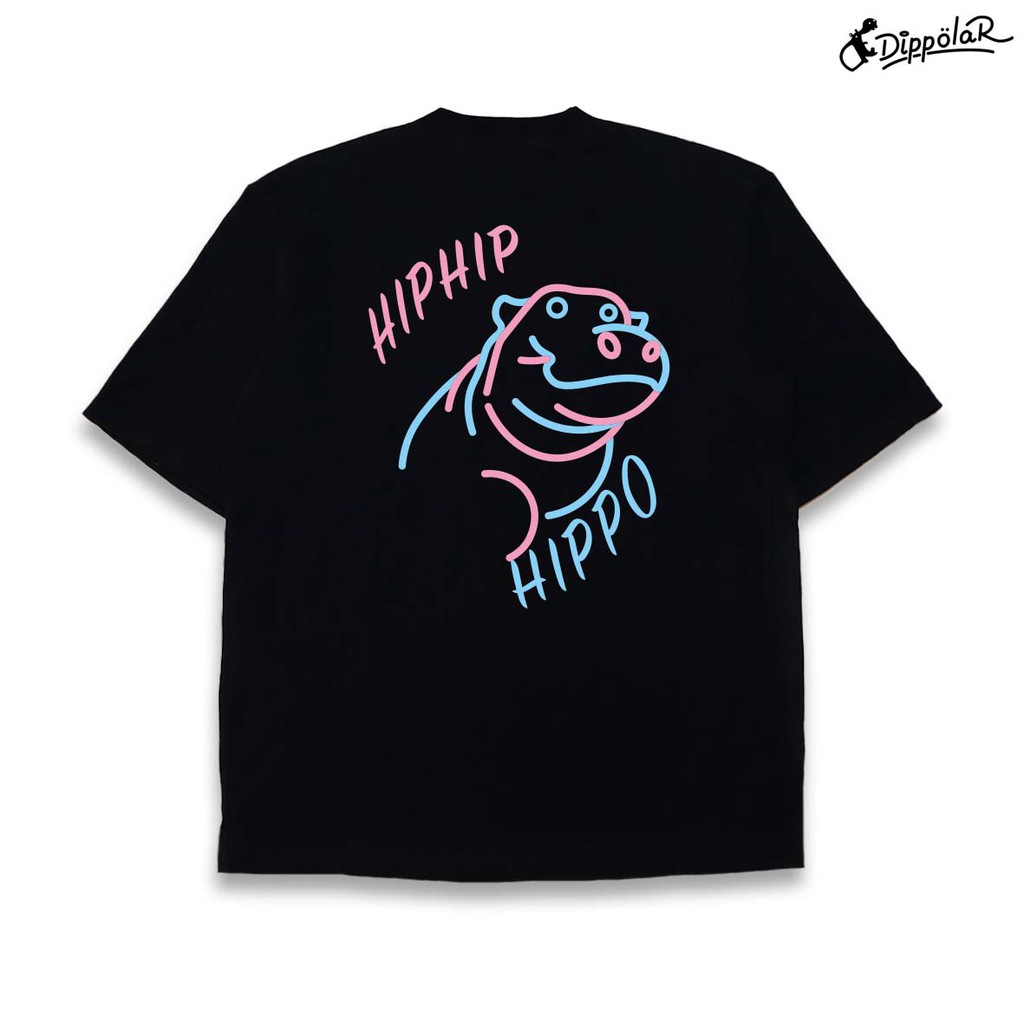 Jual Dippolar T-Shirt Hip-Hip Hippo Black | Shopee Indonesia