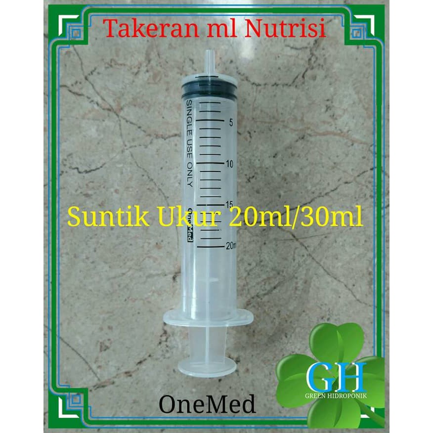 Jual Suntik Ukur 20ml30ml OneMed 20cc TakaranTakeran Nutrisi Hidroponik hp199 | Shopee Indonesia
