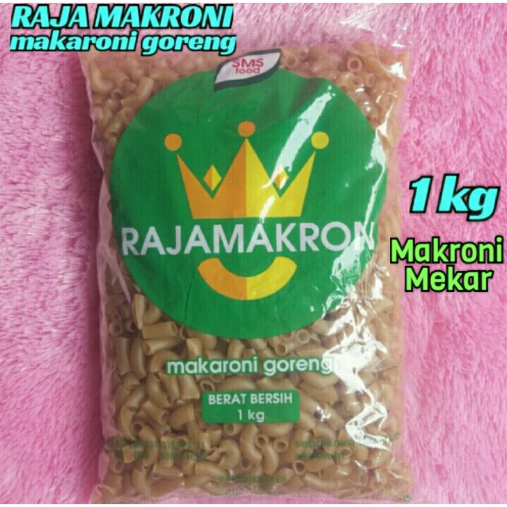 Jual makroni mentah besar mekar merk raja makron 1kg | Shopee Indonesia