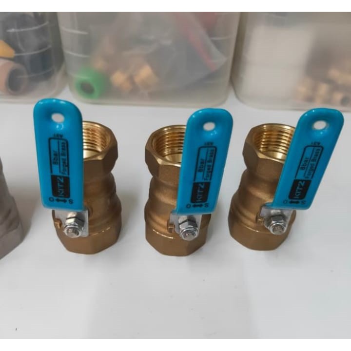 Jual Stop Kran Ball valve Kitz Biru 3/4" 8 Bar | Shopee Indonesia