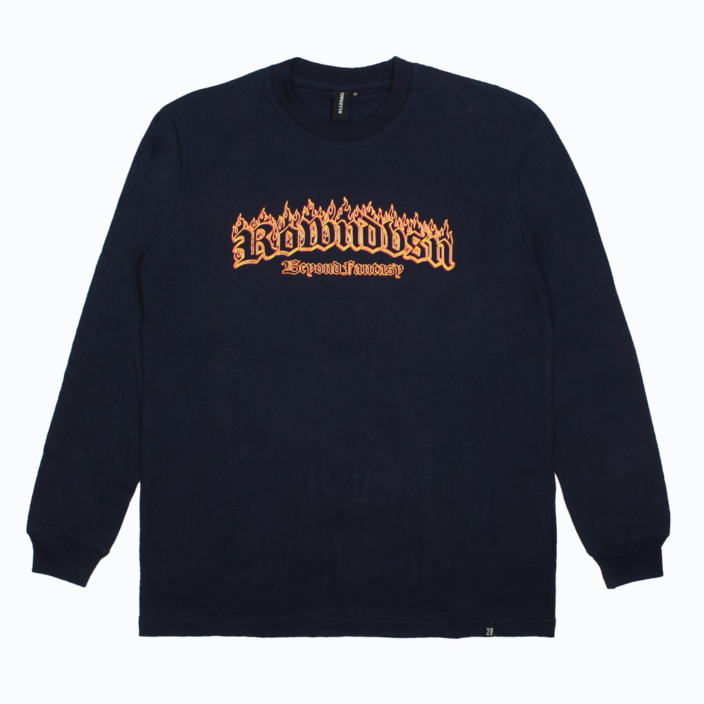 Jual Rowndivision Longsleeve Kaos Lengan Panjang Biru Dongker ...