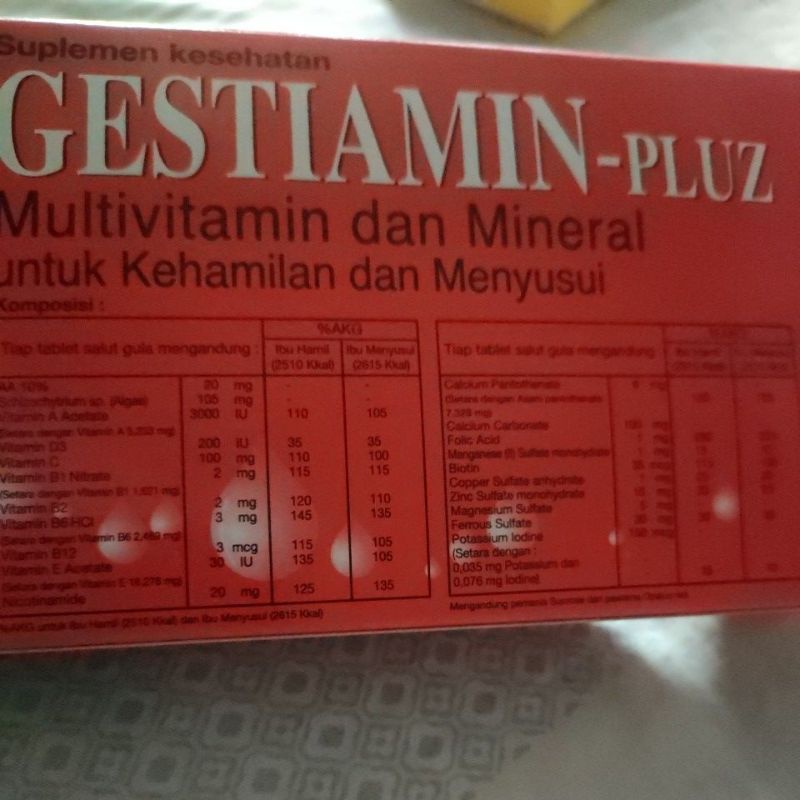 Jual GESTIAMIN PLUZ / GESTIAMIN PLUS multivitamin ibu hamil dan menyusu ...