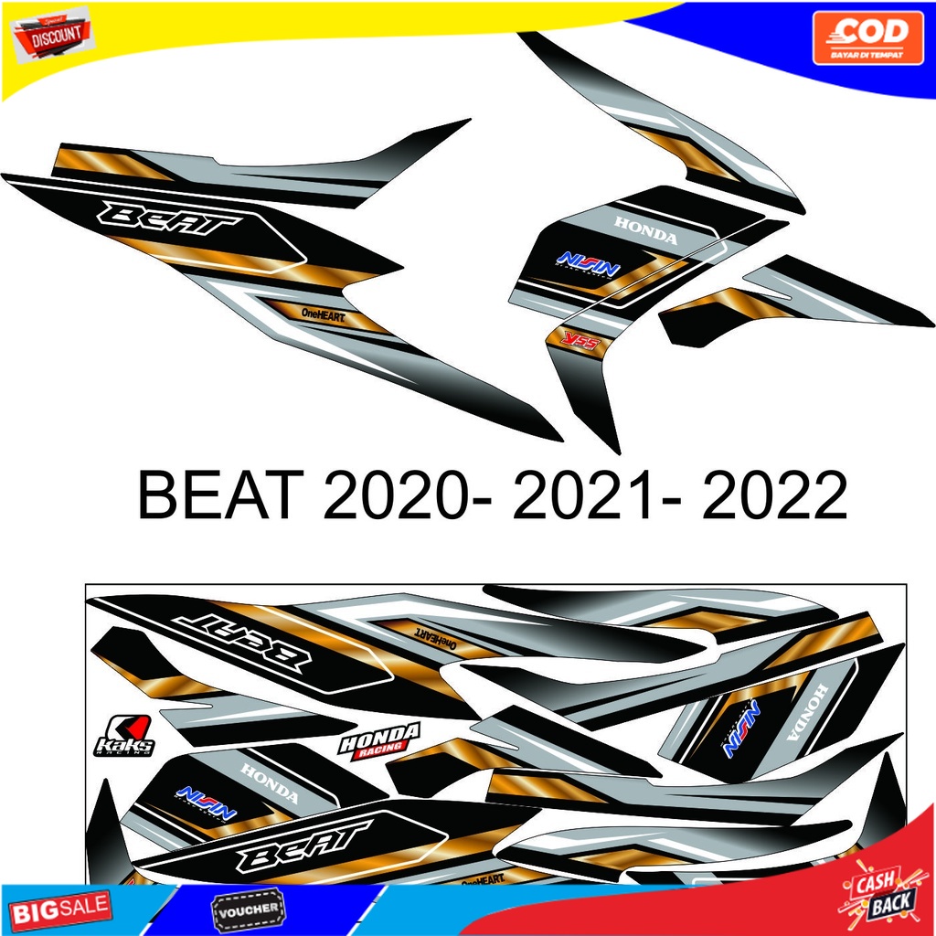 Jual SB-DECAL STIKER STICKER ALL STRIPING MOTOR BEAT NEW DELUXE 2020 ...