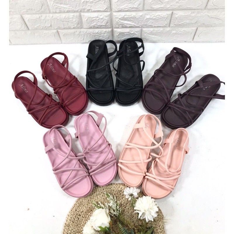 Jual sandal karet wanita, sandal karet perempuan, sandal cewek jelly ...