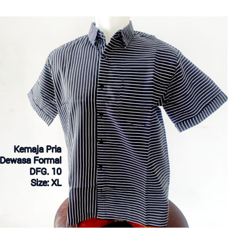 Jual Kemeja Dewasa Formal Garis ( KDFG ) | Shopee Indonesia