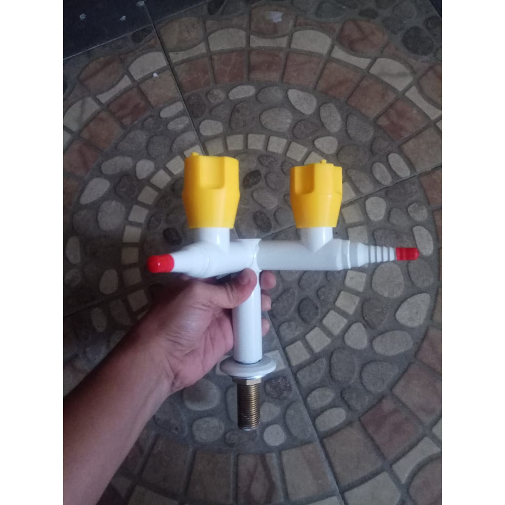 Jual Kran Gas Lab 2 way Model L | Shopee Indonesia