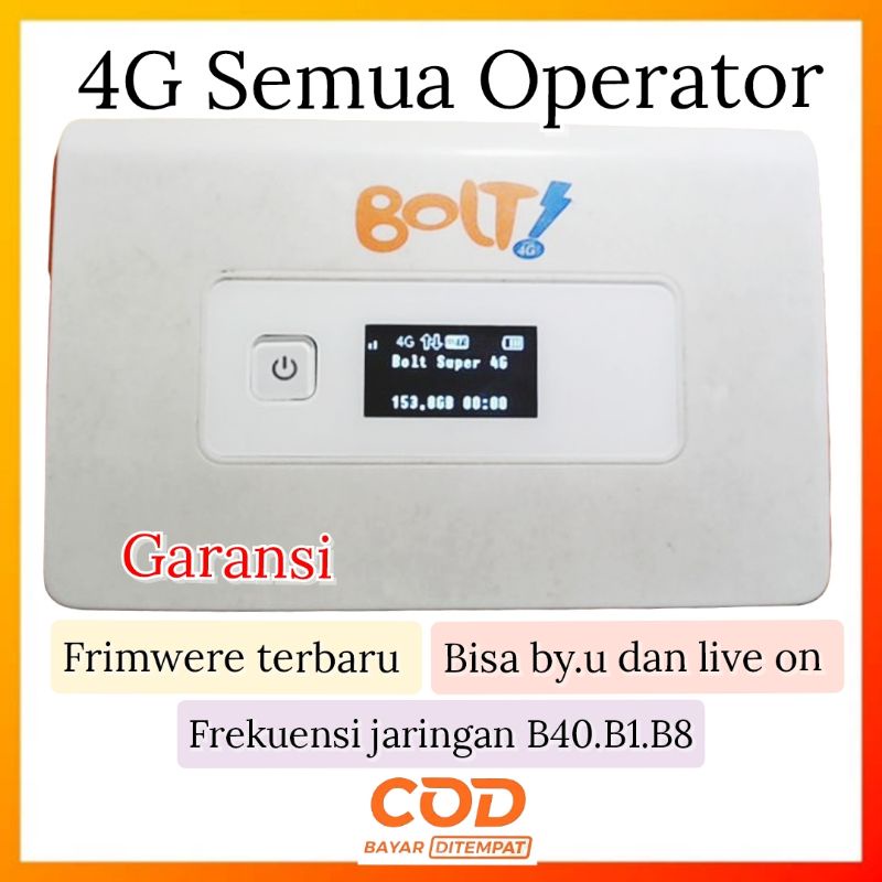 Jual Modem wifi 4G unlock all operator suport by.u / live on modem bolt ...
