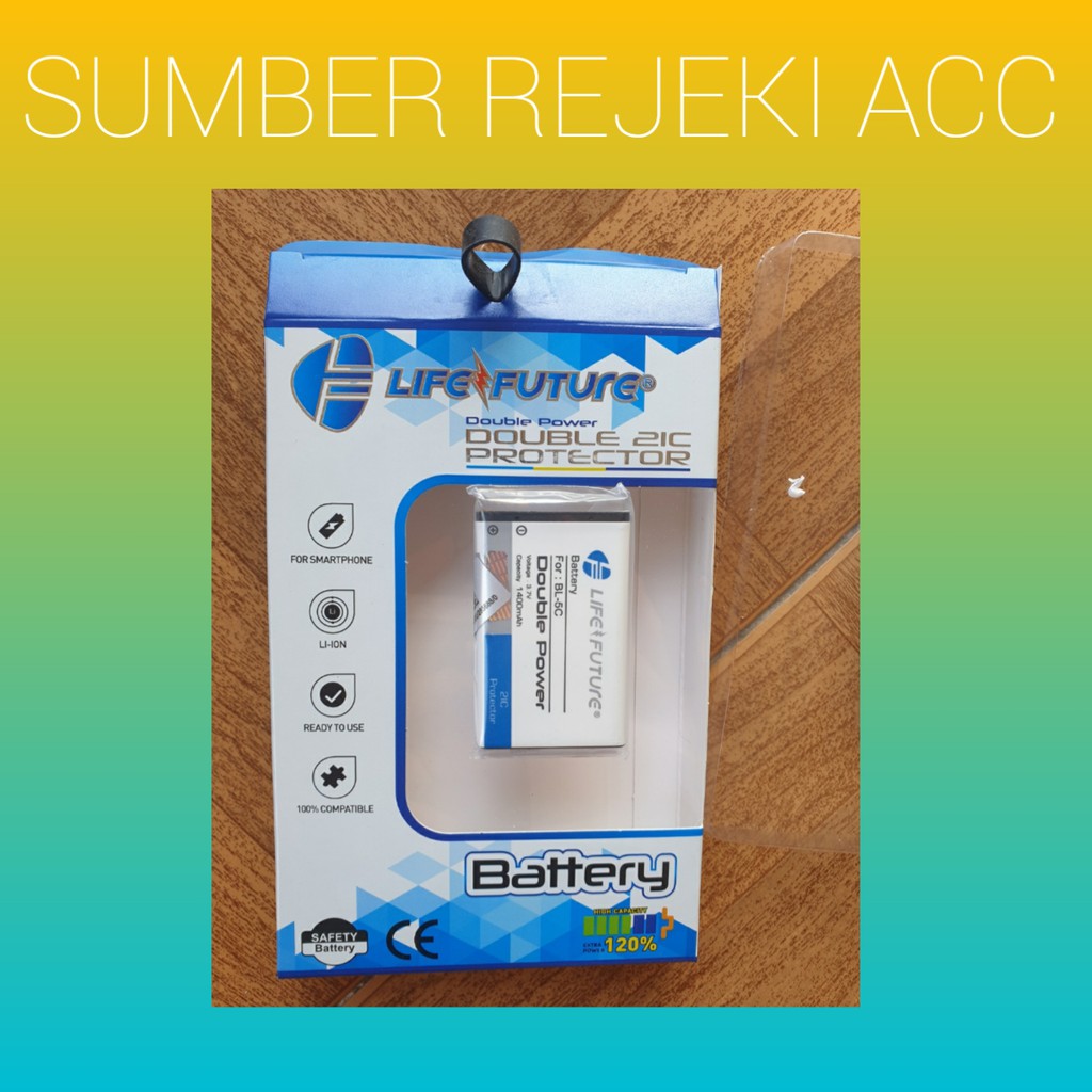 Jual Battery Baterai Double Power Double IC LF LIFE FUTURE Nokia BL5C ...