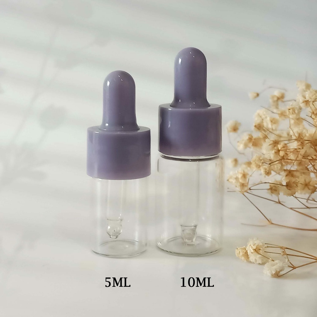 Jual [MINIM 20PCS] BOTOL PIPET 5ml / 10ml BENING TIPIS Tube TUTUP UNGU ...