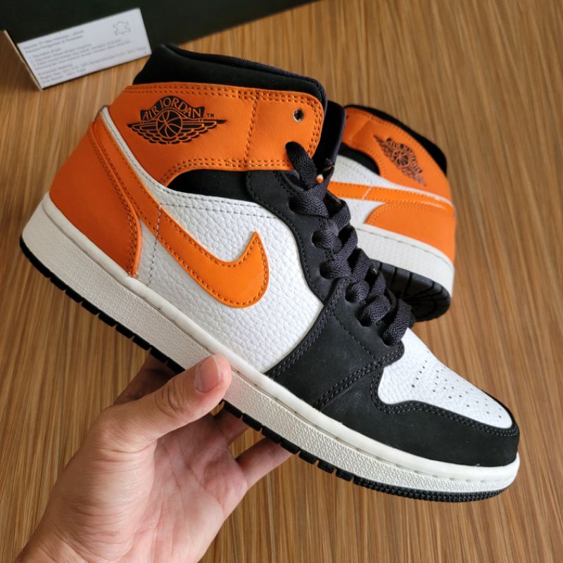 Jual Air Jordan 1 Mid SBB Shattered Backboard || orange bred banned ...