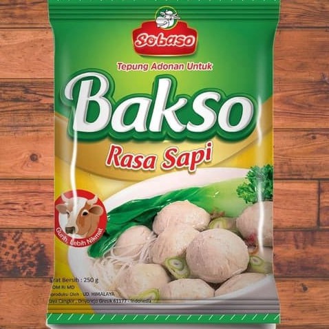 Jual tepung adonan bakso rasa sapi sobaso 250gram | Shopee Indonesia