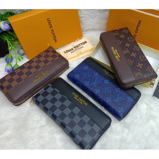 Jual Dompet panjang LV List + Bok dan certi | Shopee Indonesia