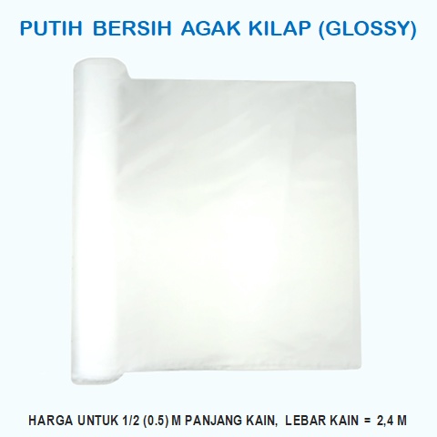 Jual Kain Polymicro Warna PUTIH DOP (kebiruan), PUTIH AGAK KILAP ...