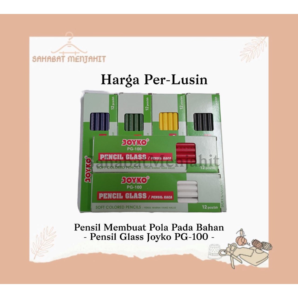 Jual Pensil Pola Jahit /Pensil Glass JOYKO / Pensil Kaca Dermatograph ...