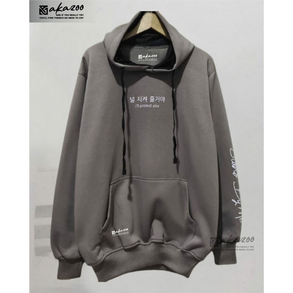 Jual sweater cowok korean style bige size akazoo warna abu tua/paralon ...