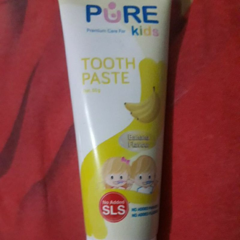 Jual Purekids toothpaste banana 50gr (pasta gigi anak ) | Shopee Indonesia
