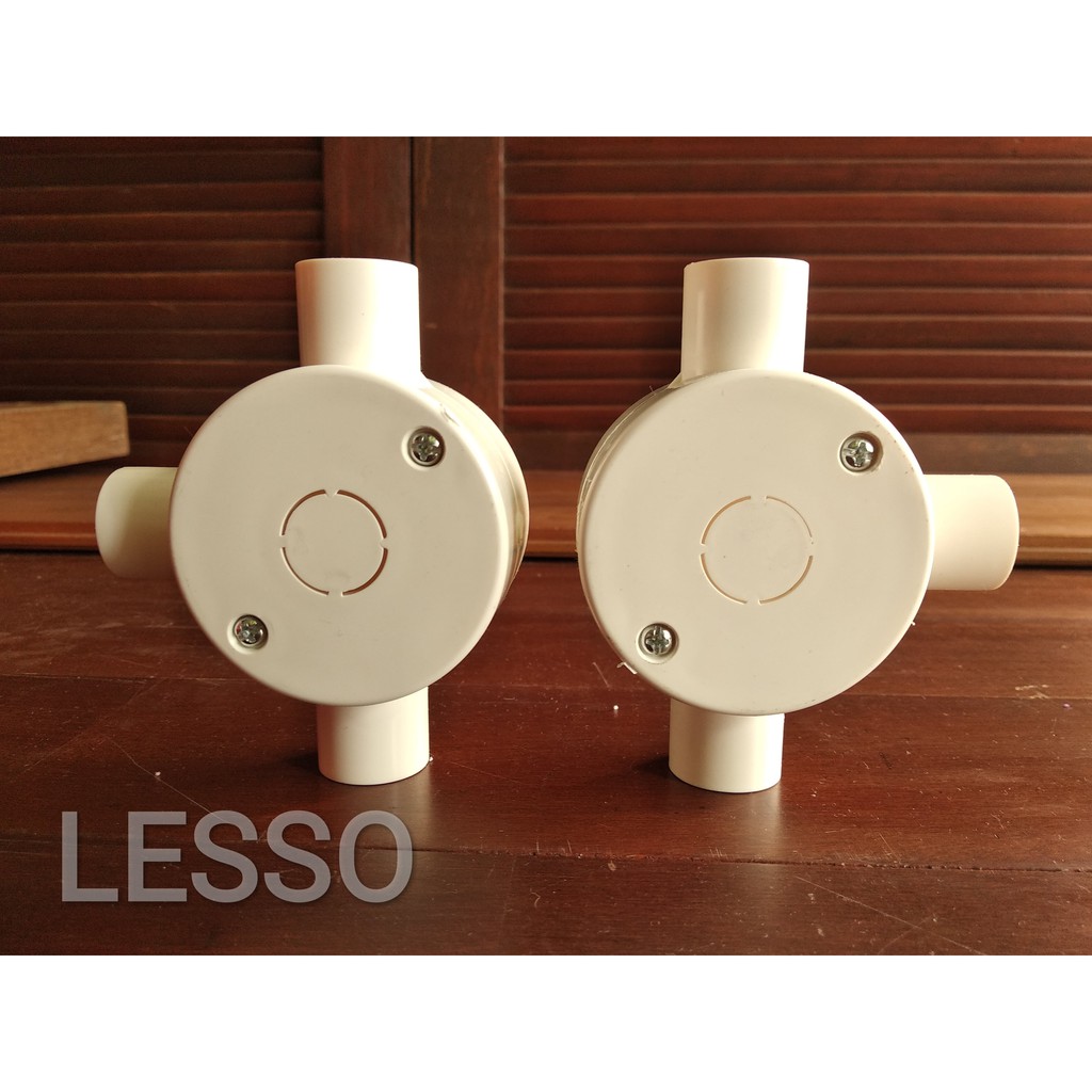 Jual Tee Dos Conduit LESSO 20mm 1/2" Inch 3 Way Inbowdus T Dus Cabang 3 ...