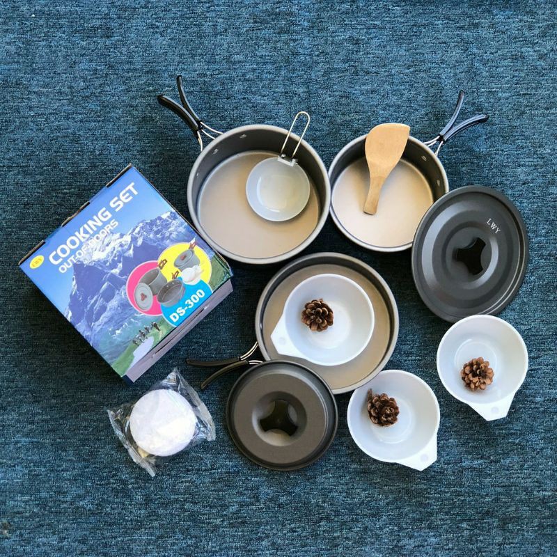 Jual Cooking Set DS-300 Nesting Camping Ful Set / Alat masak camping ...