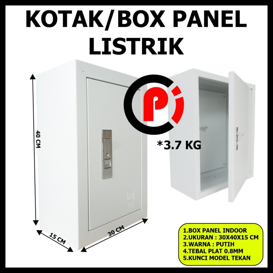 Jual Box Kotak Panel Listrik Indoor Ukuran 40x30x15 cm bahan tebal 0.8 ...